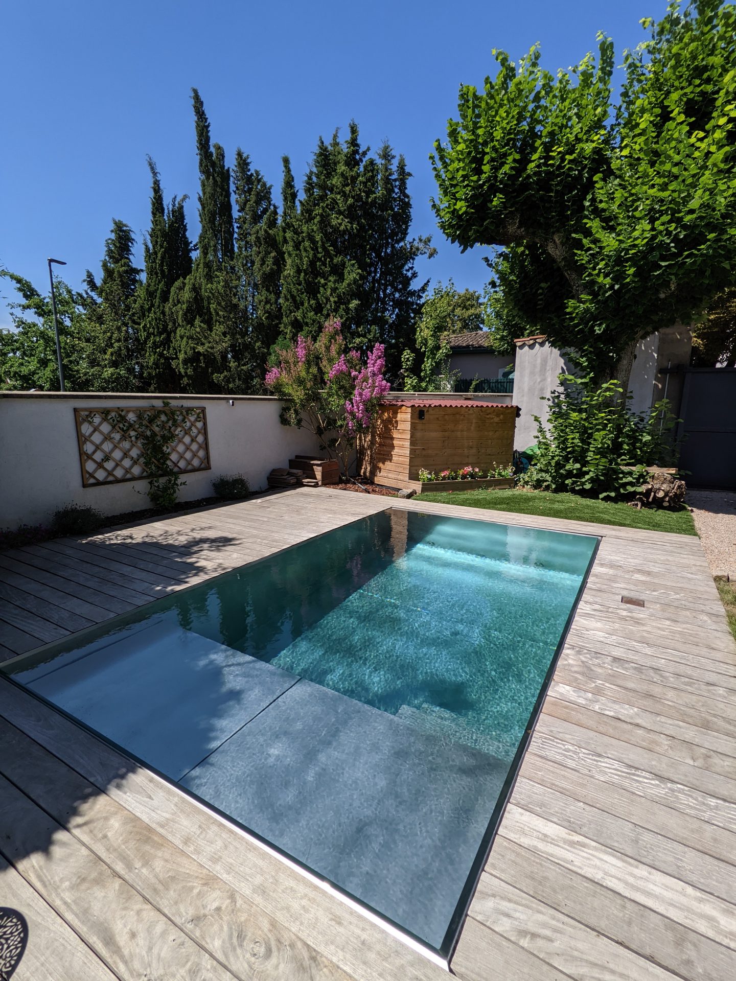 Piscine inox miroir 2,5m par 4,5m - Haliades